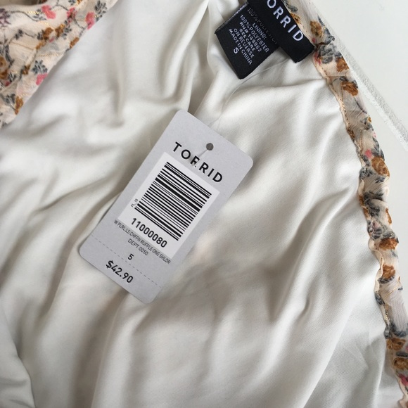 torrid | Tops | Torrid New Floral One Shoulder Ruffle Top Stripe | Poshmark